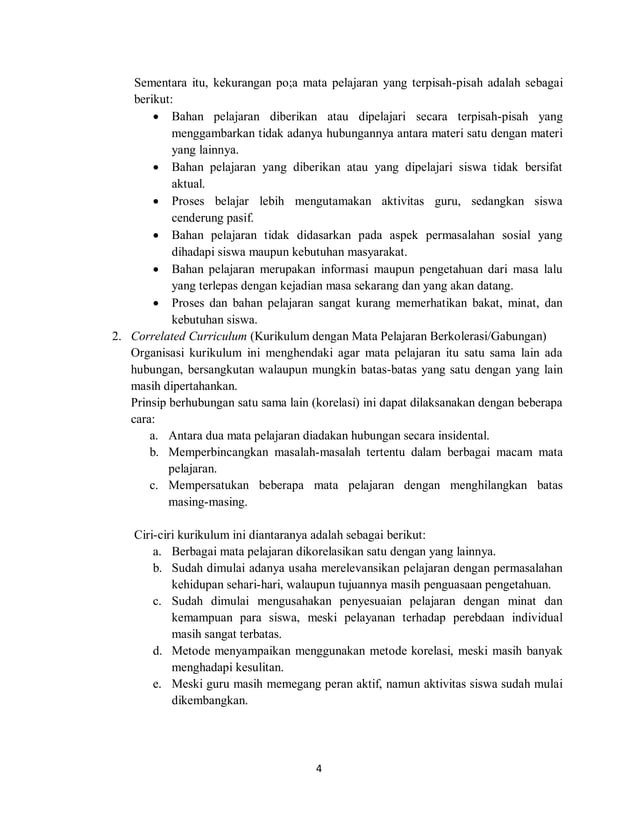 Organisasi Kurikulum | PDF