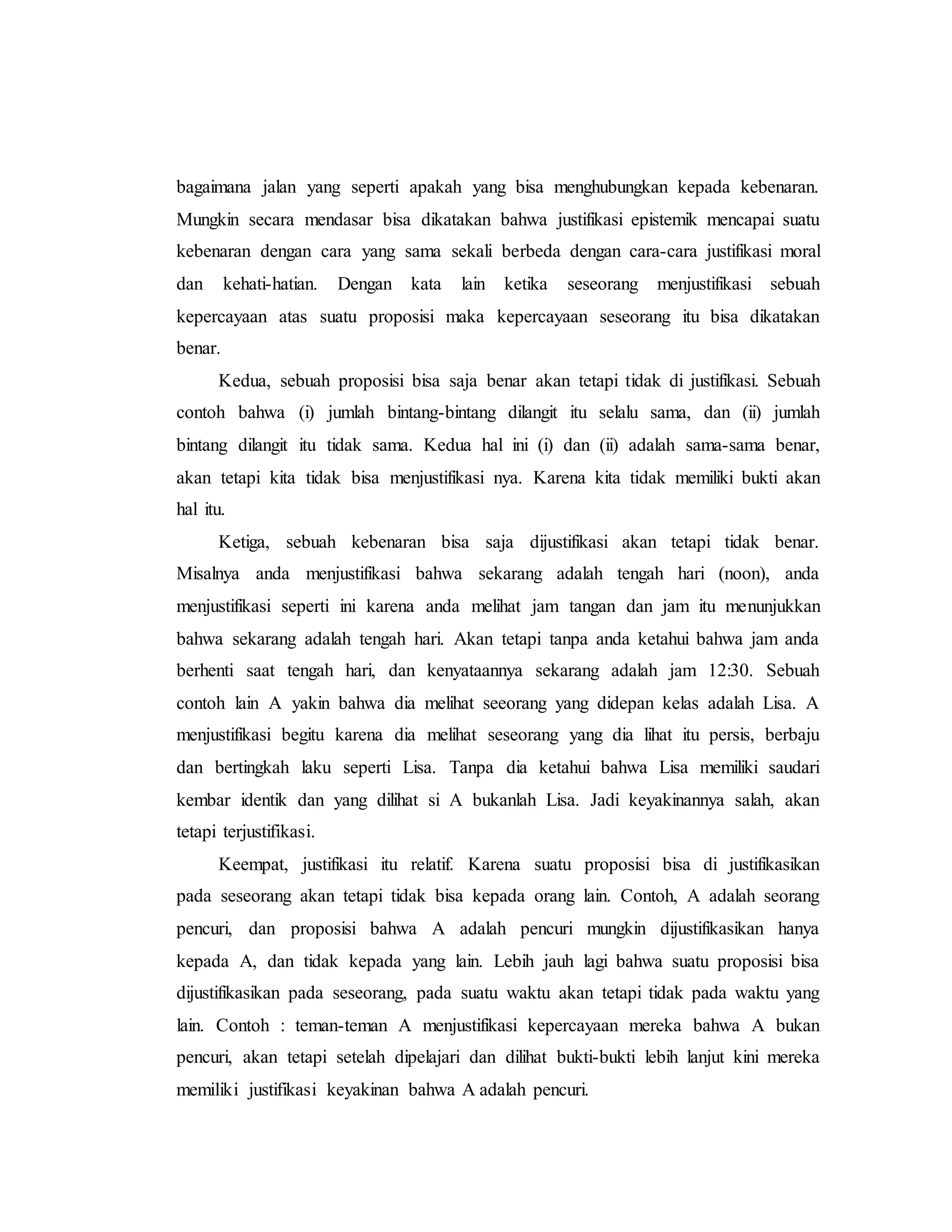 Klp 4 justifikasi dan teori justifikasi | DOCX