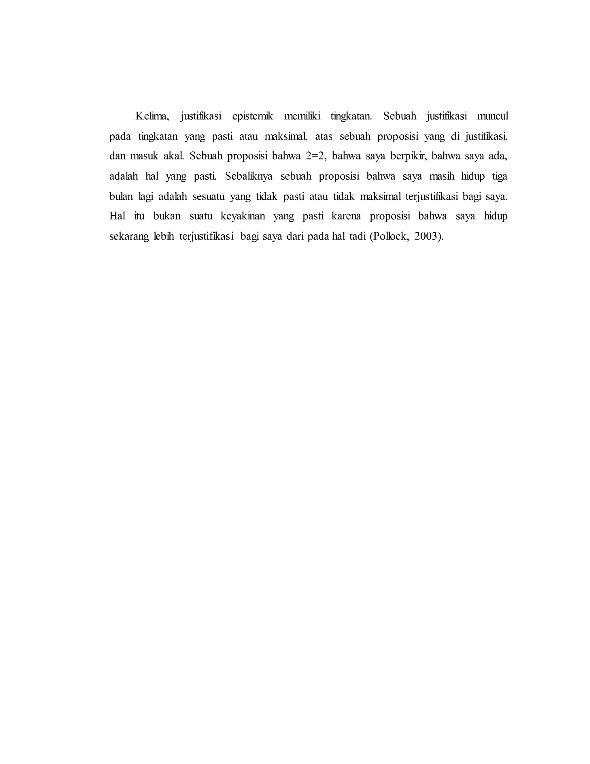 Klp 4 justifikasi dan teori justifikasi | DOCX