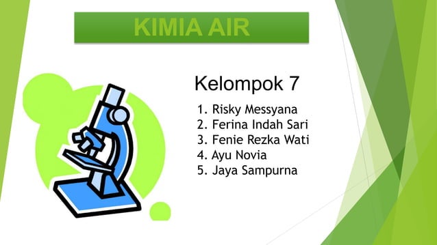 PPT Kimia Air - PEMERIKSAAN AIR DANAU | PPTX