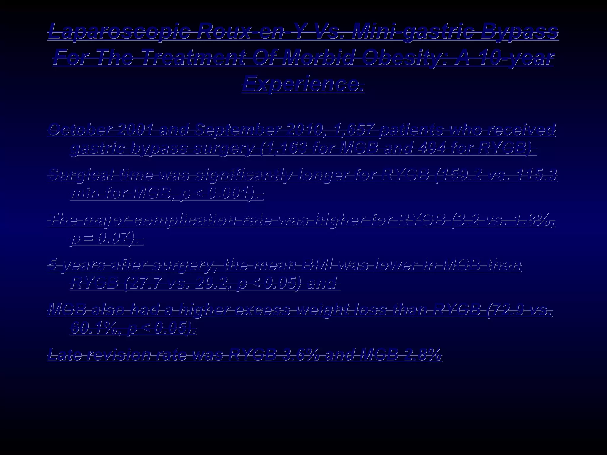 Kular Sleeve vs Mini-Gastric Bypass | PPT