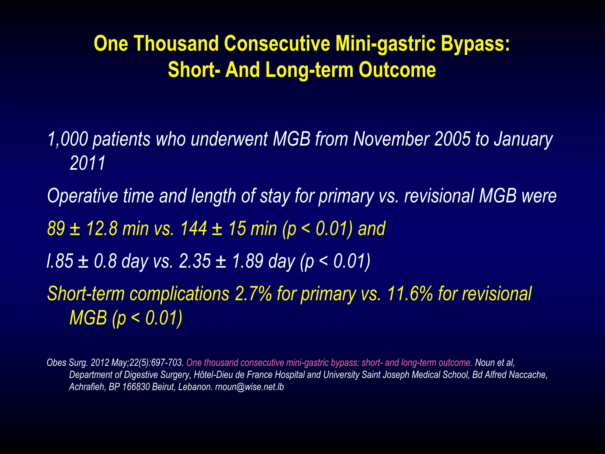 Kular Sleeve vs Mini-Gastric Bypass | PPTX