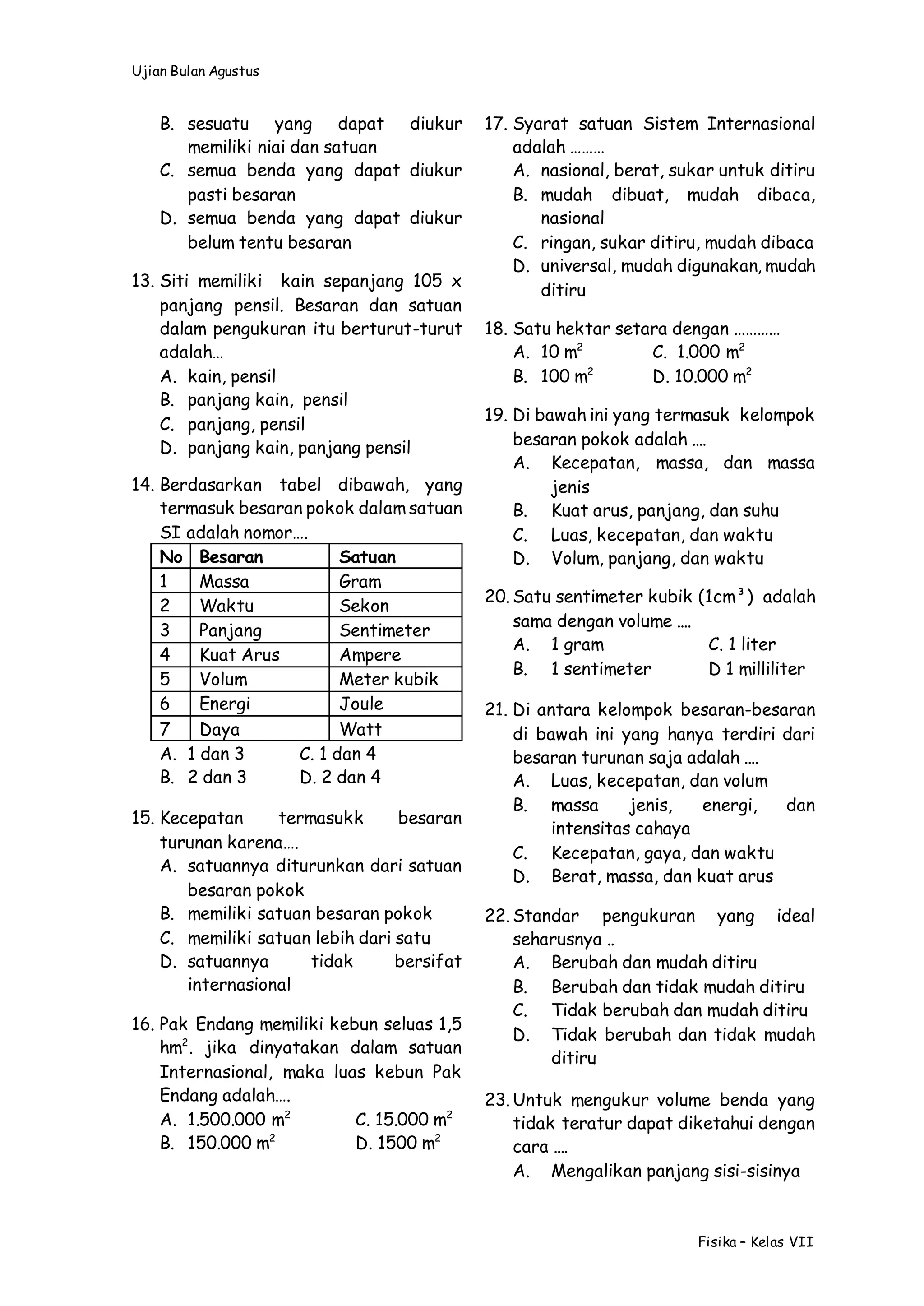 Kls 7 agus sem1 | DOCX