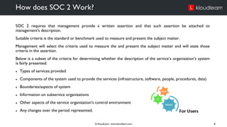 Service Organizational Control (SOC 2) Compliance - Kloudlearn | PPT