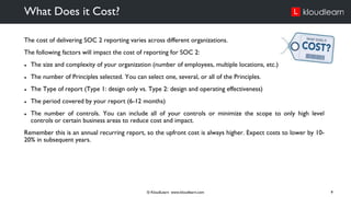 Service Organizational Control (SOC 2) Compliance - Kloudlearn | PPT