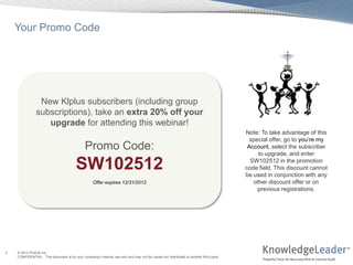 KnowledgeLeader Subscriber Webinar | PPTX
