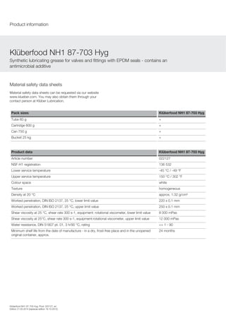 Kluberfood nh1-87-703-hygienic Mr Tùng - 0987 988 407 | www.khodaumo ...