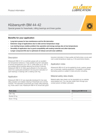Klubersynth bm-44-42 Mr Tùng - 0987 988 407 | www.khodaumo.com