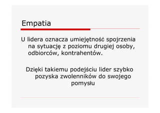 Kluczowe cechy lidera | PDF