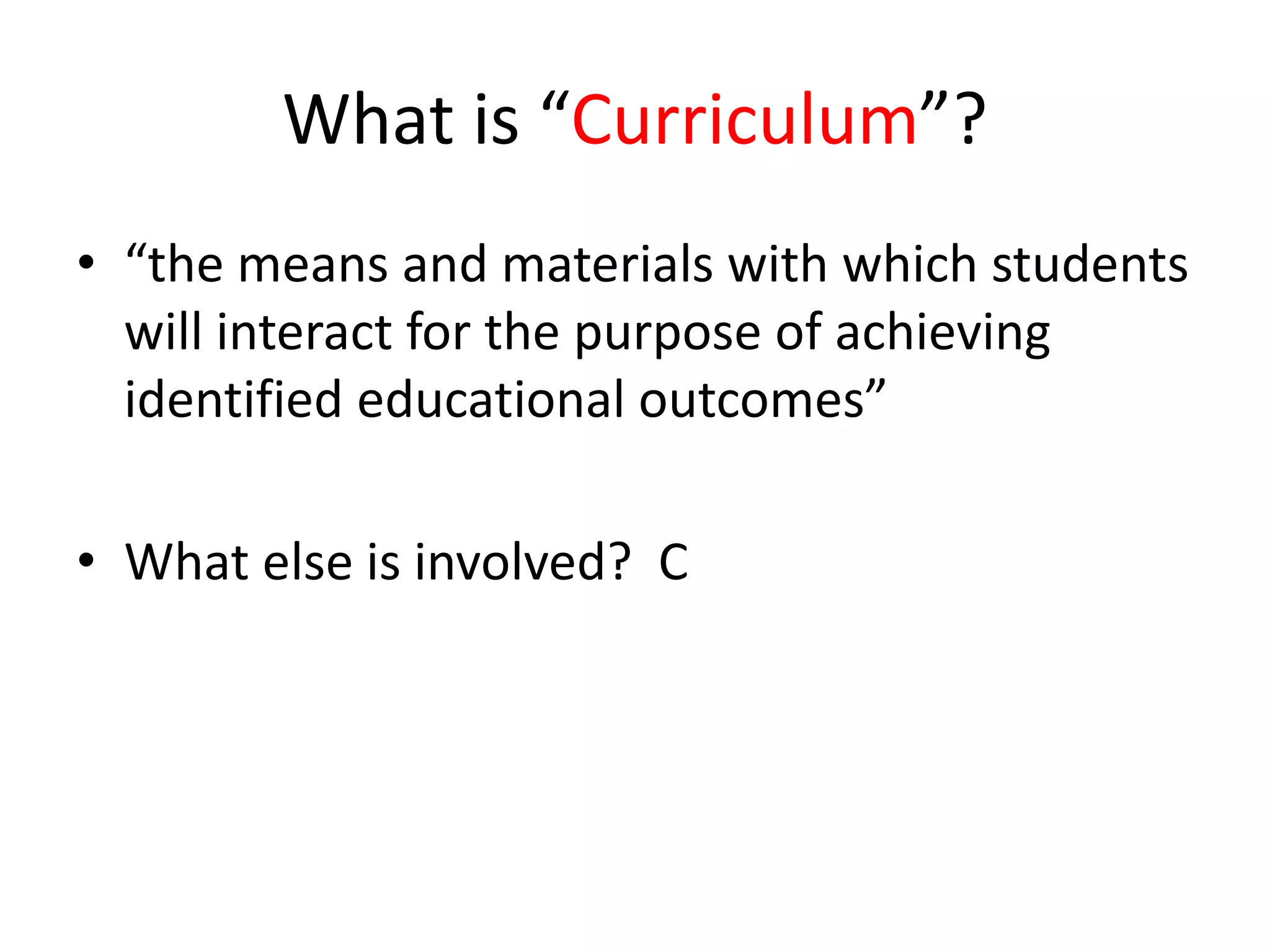 Understanding curriculum | PPTX