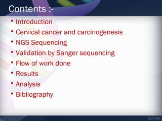 VALIDATION OF NGS SEQUENCING BY SANGER SEQUENCING | PPT