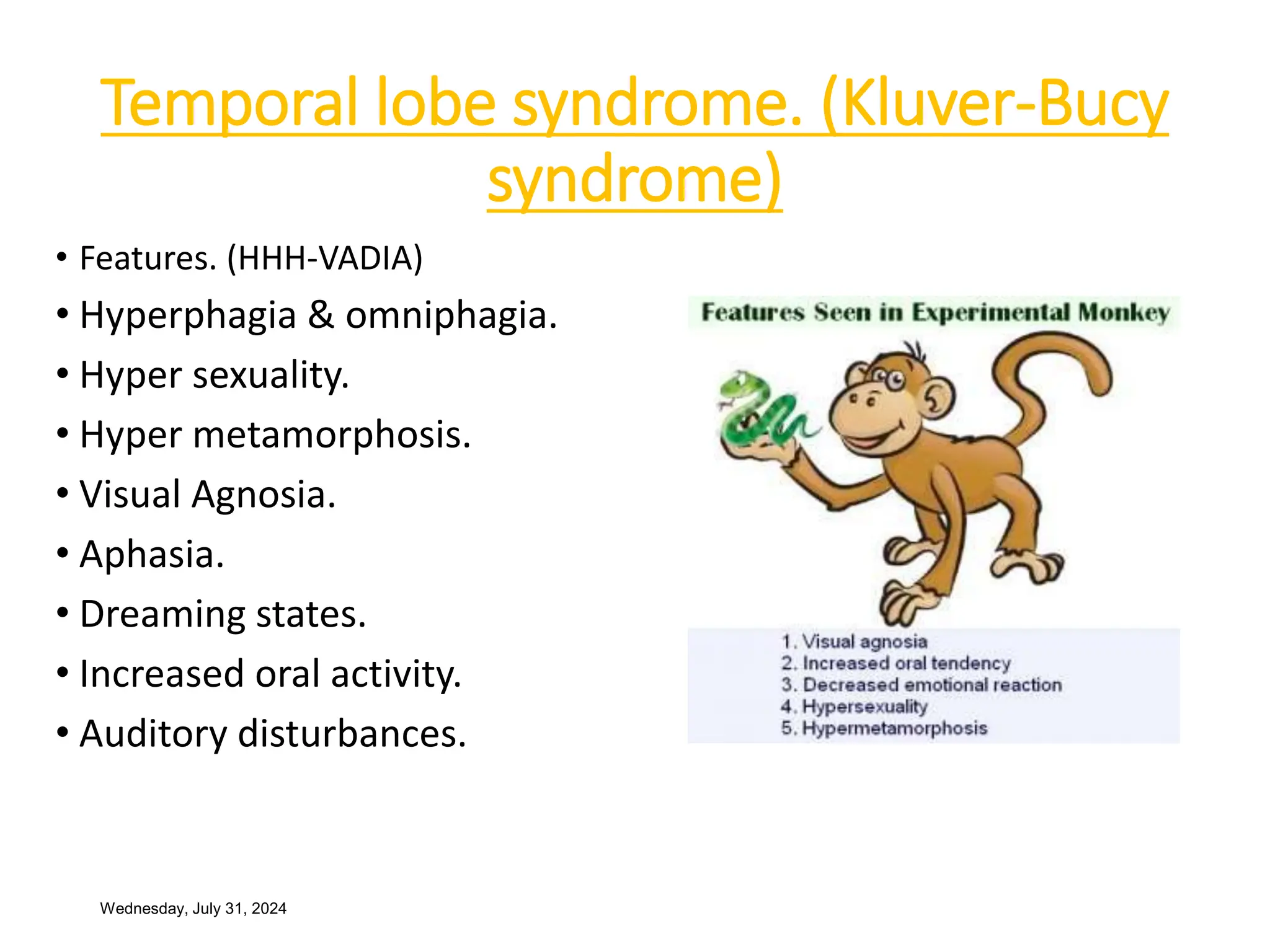 Kluver-Bucy Syndrome.ppt affecting cerebral cortex | PPT