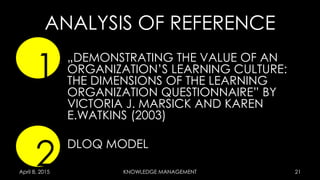 KNOWLEDGE MANAGEMENT | PPTX