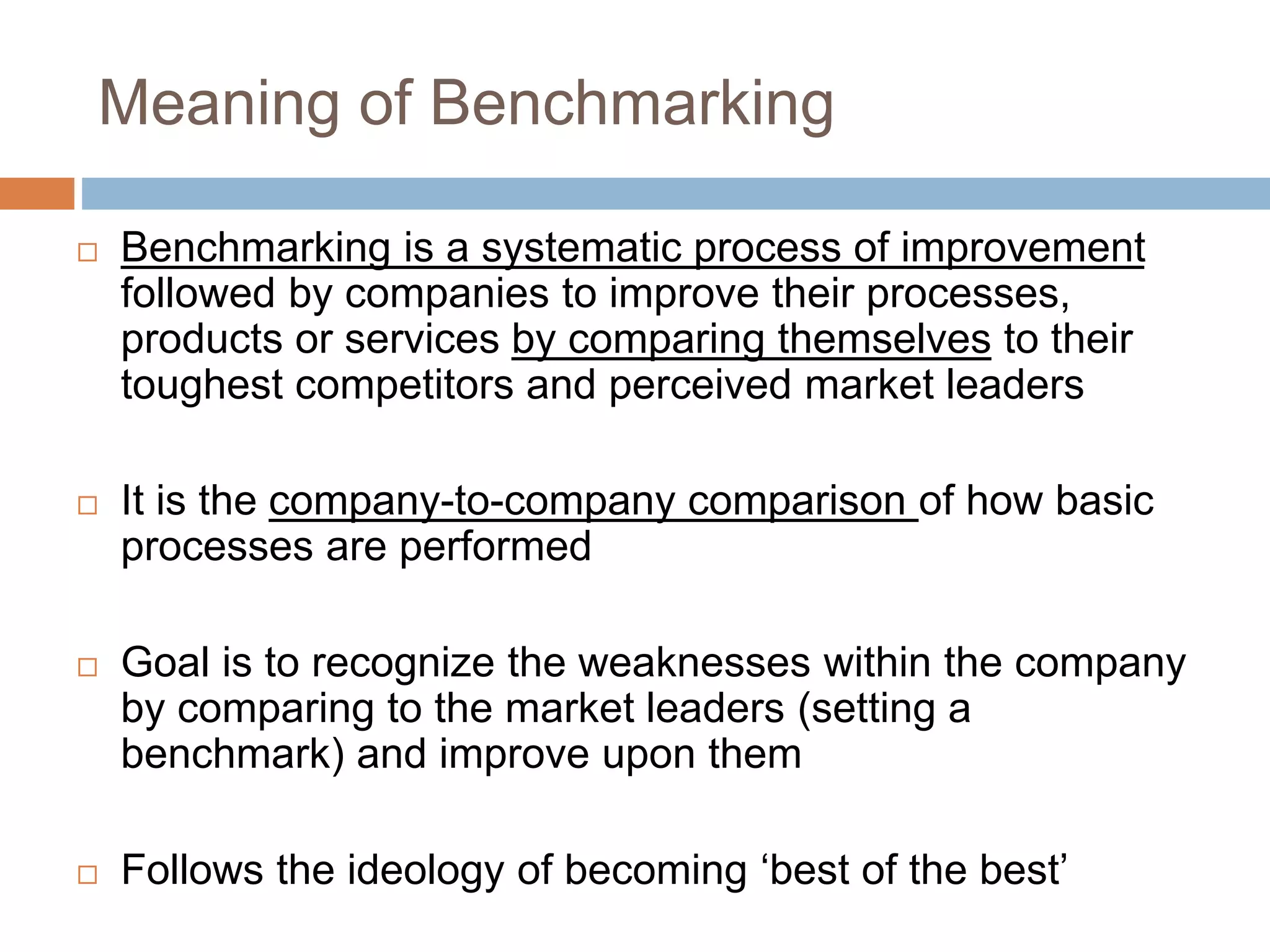 Benchmarking in Videocon Telecom | PPT
