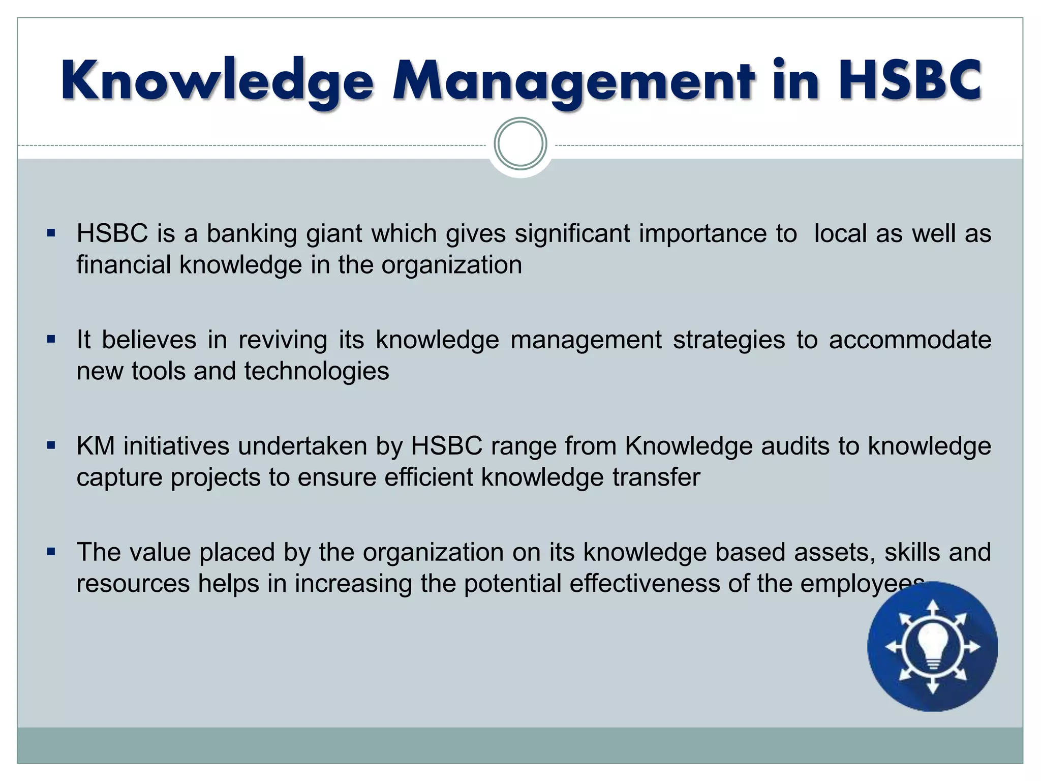 Knowledge Management at HSBC | PPTX