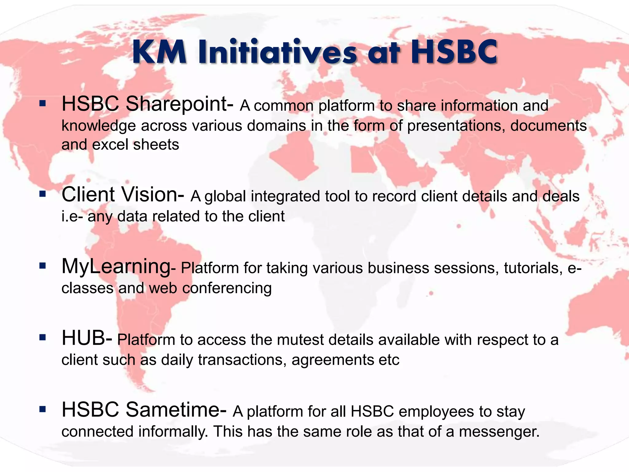 Knowledge Management at HSBC | PPTX