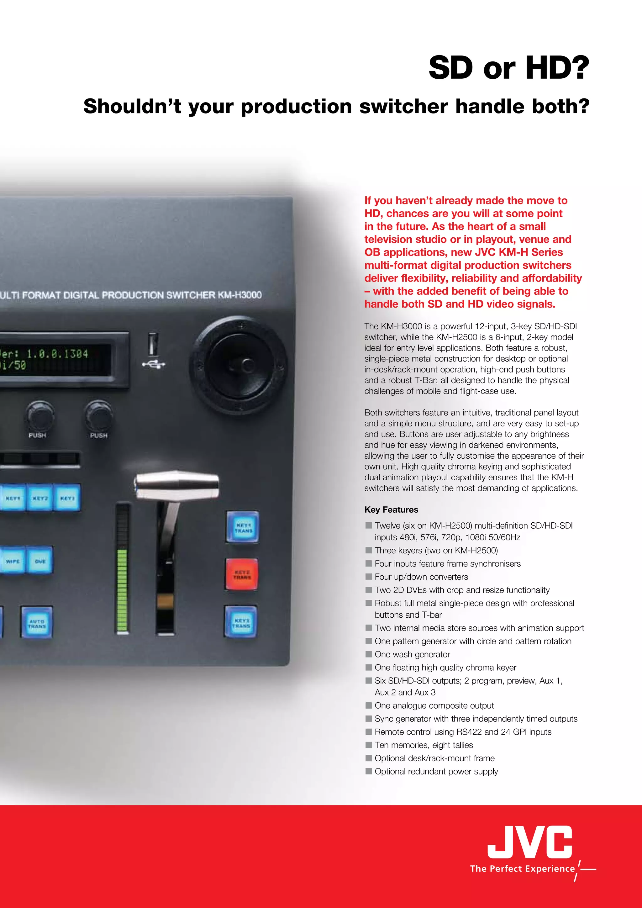 JVC KM-H Series Brochure | PDF