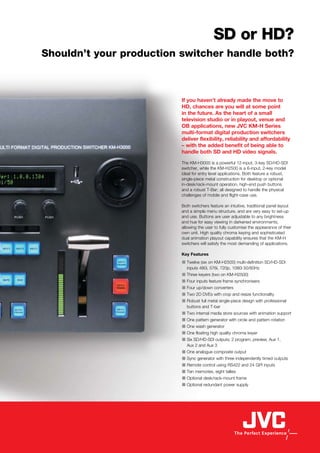 JVC KM-H Series Brochure | PDF