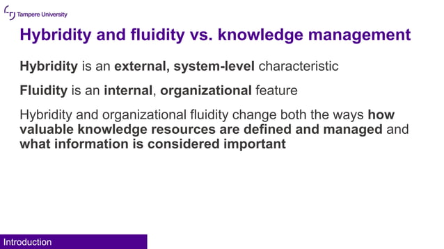Organizational Hybridity and Fluidity: Possibilities and Challenges for ...