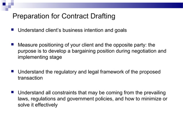 Introduction to Commercial Contract Drafting | PPT Introduction to Commercial Contract Drafting | PPT