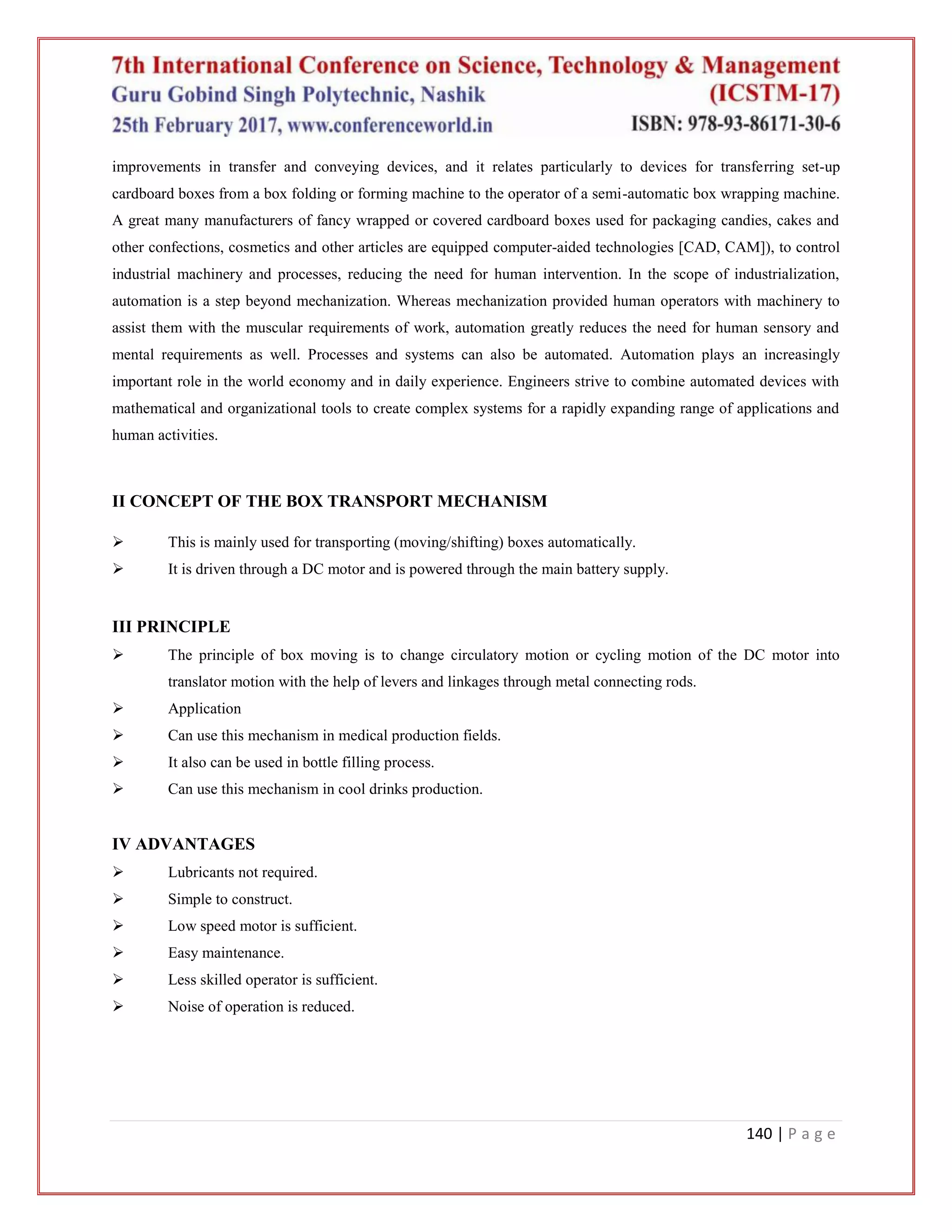 Km151 box moving transporting using four bar link mechanism (wecompress) | PDF