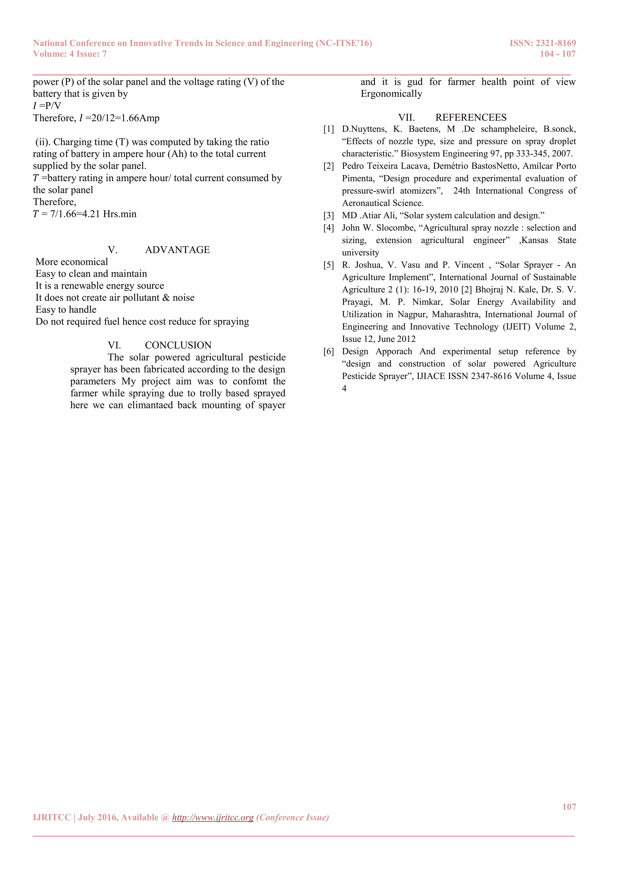 Km222 dual way pesticide sprayer solar &mechanical motion tir 2 | PDF
