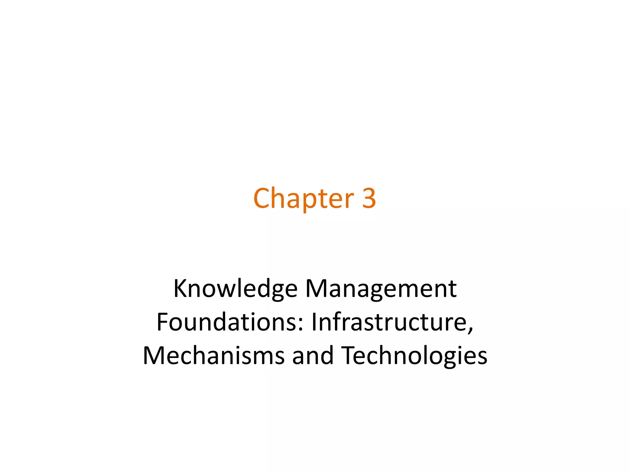 Knowledge Management Chapter 3 | PPTX