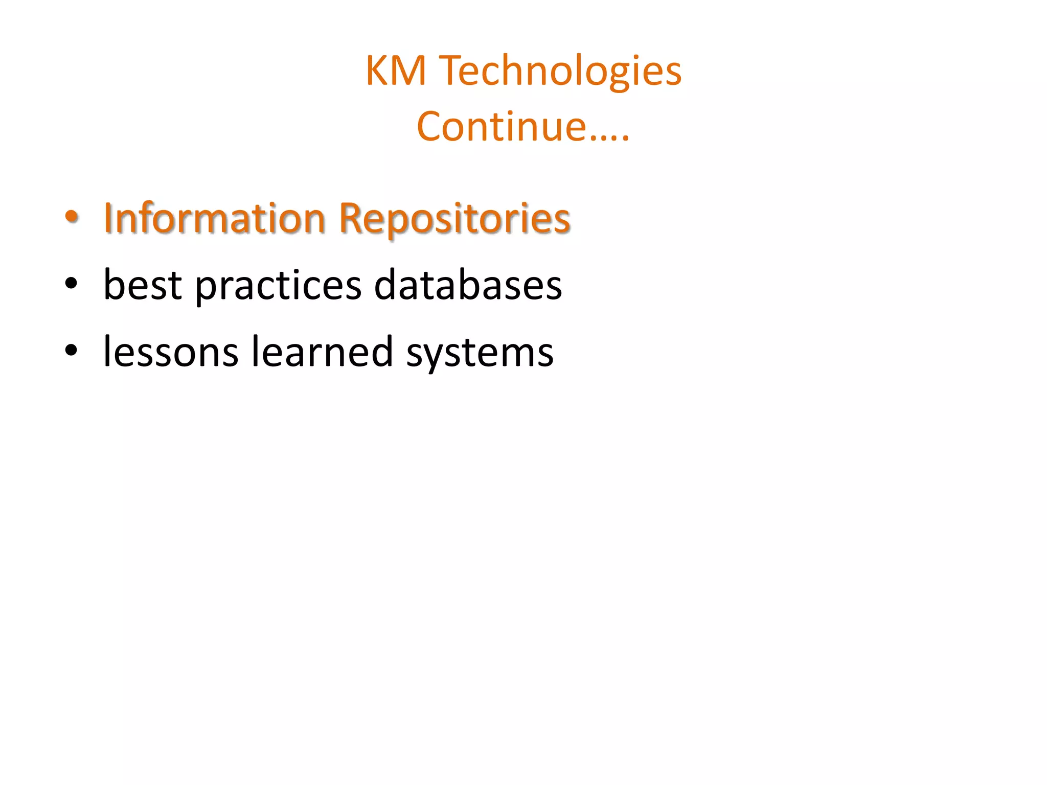 Knowledge Management Chapter 3 | PPTX