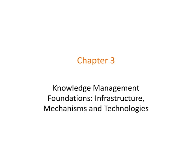 Knowledge Management Chapter 3 | PPTX | Business | Business and Finance