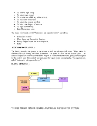 Km41 rain sensing using automatic wiper (wecompress) | PDF