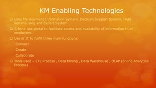 Knowledge Management in a Bank | PPTX