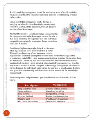 The Roles of Social Networks In Knowledge Management | PDF