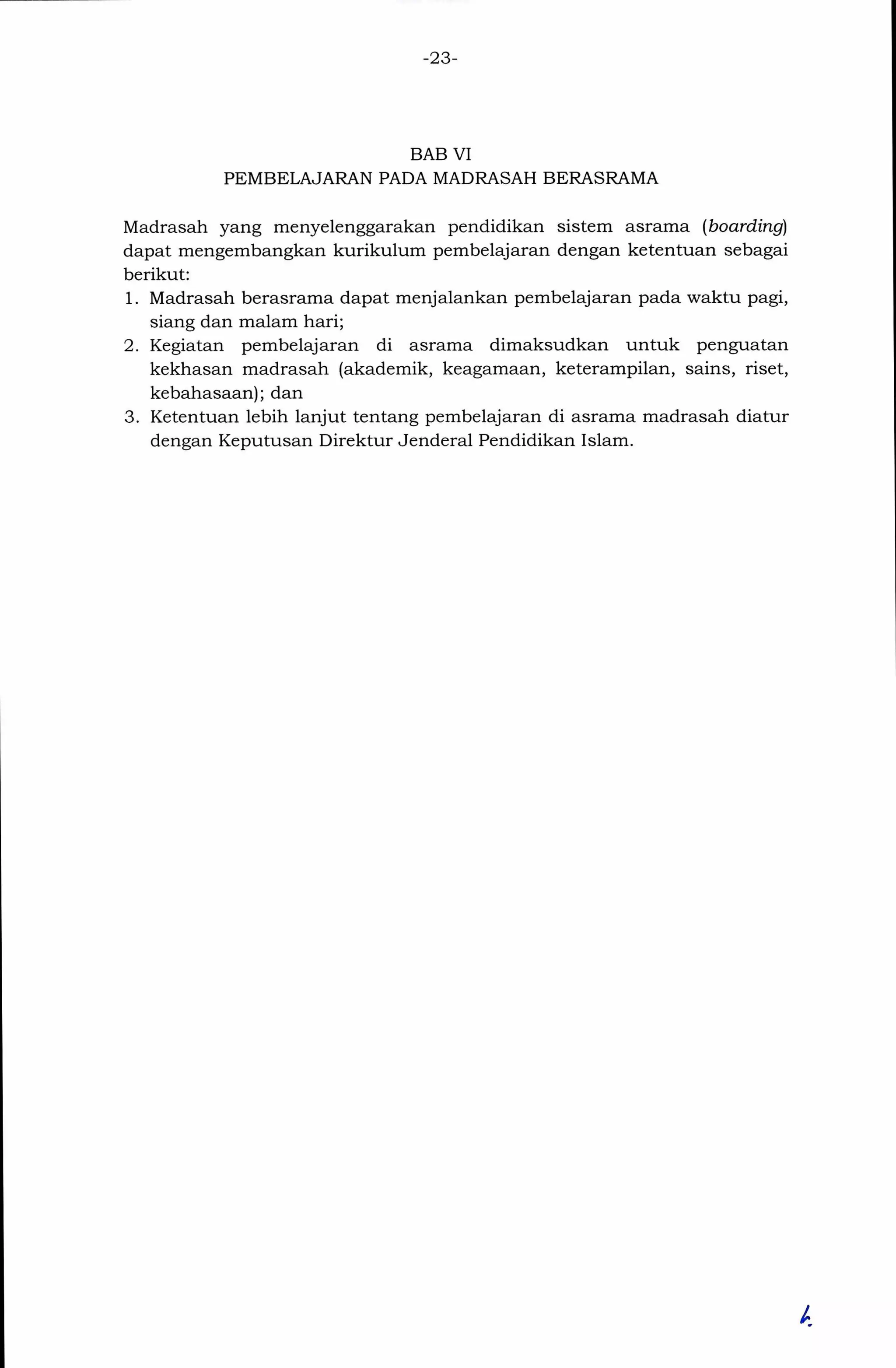 Kma nomor 184 tahun 2019 tentang pedoman implementasi kurikulum pada madrasah | PDF