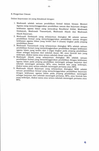 Kma nomor 184 tahun 2019 tentang pedoman implementasi kurikulum pada madrasah | PDF