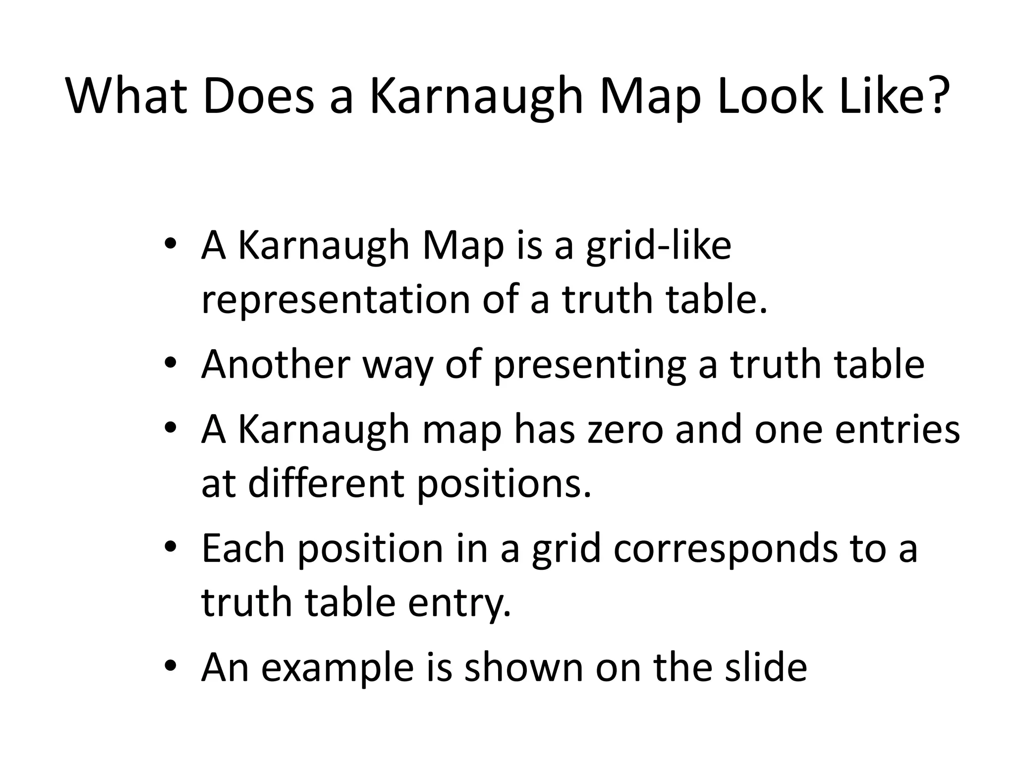 Karnaugh Maps | PPTX