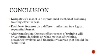 Four Levels of Kirkpatrick's Evaluation | PPT