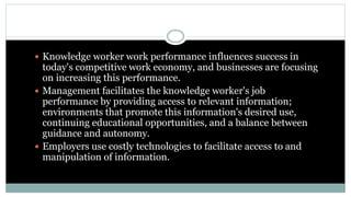 Km assignment knowledge engineer vs knowledg worker slightly edited | PPT