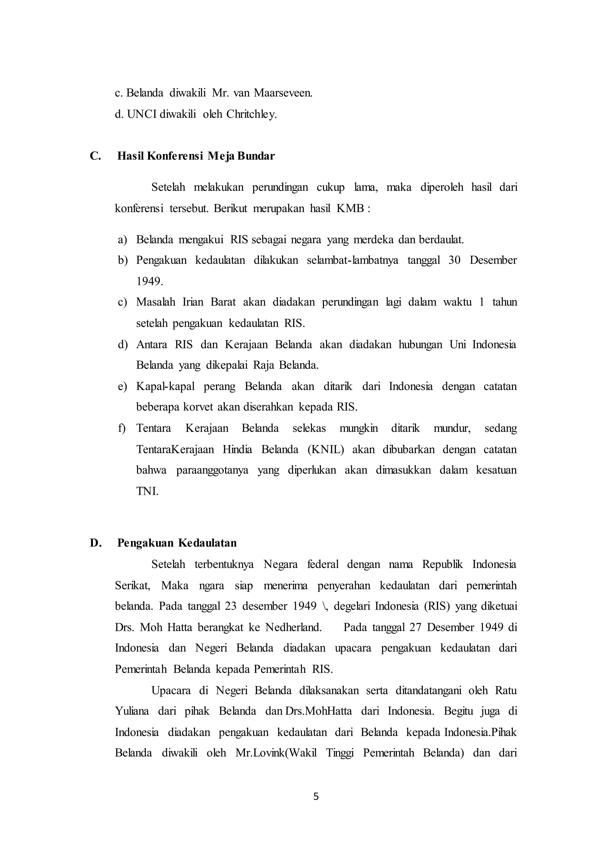 Makalah Konferensi Meja Bundar | DOCX