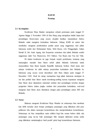 Makalah Konferensi Meja Bundar | DOCX