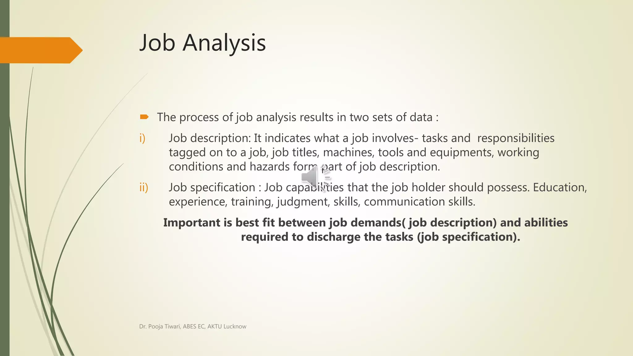 KMB202 (HRM) unit 5- Job analysis | PPT