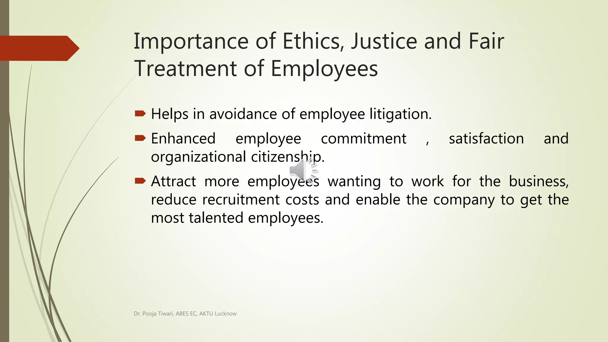 KMB 202 (HRM), Ethics at work unit 5 | PPTX