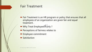 KMB 202 (HRM), Ethics at work unit 5 | PPTX