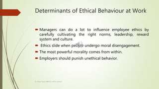KMB 202 (HRM), Ethics at work unit 5 | PPTX