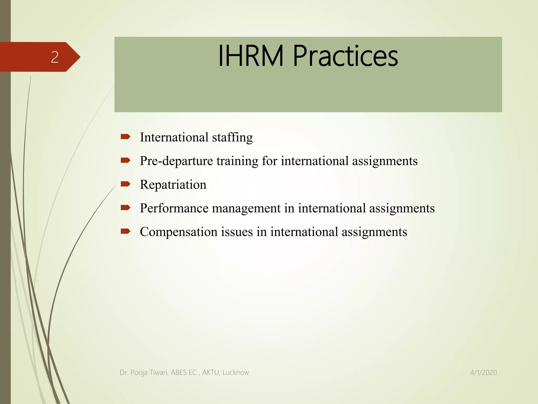 Kmb202 HRM unit 5 IHRM part 2 | PPTX | Human Resources | Business