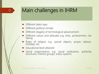 Kmb202 HRM unit 5 IHRM part 2 | PPTX | Human Resources | Business