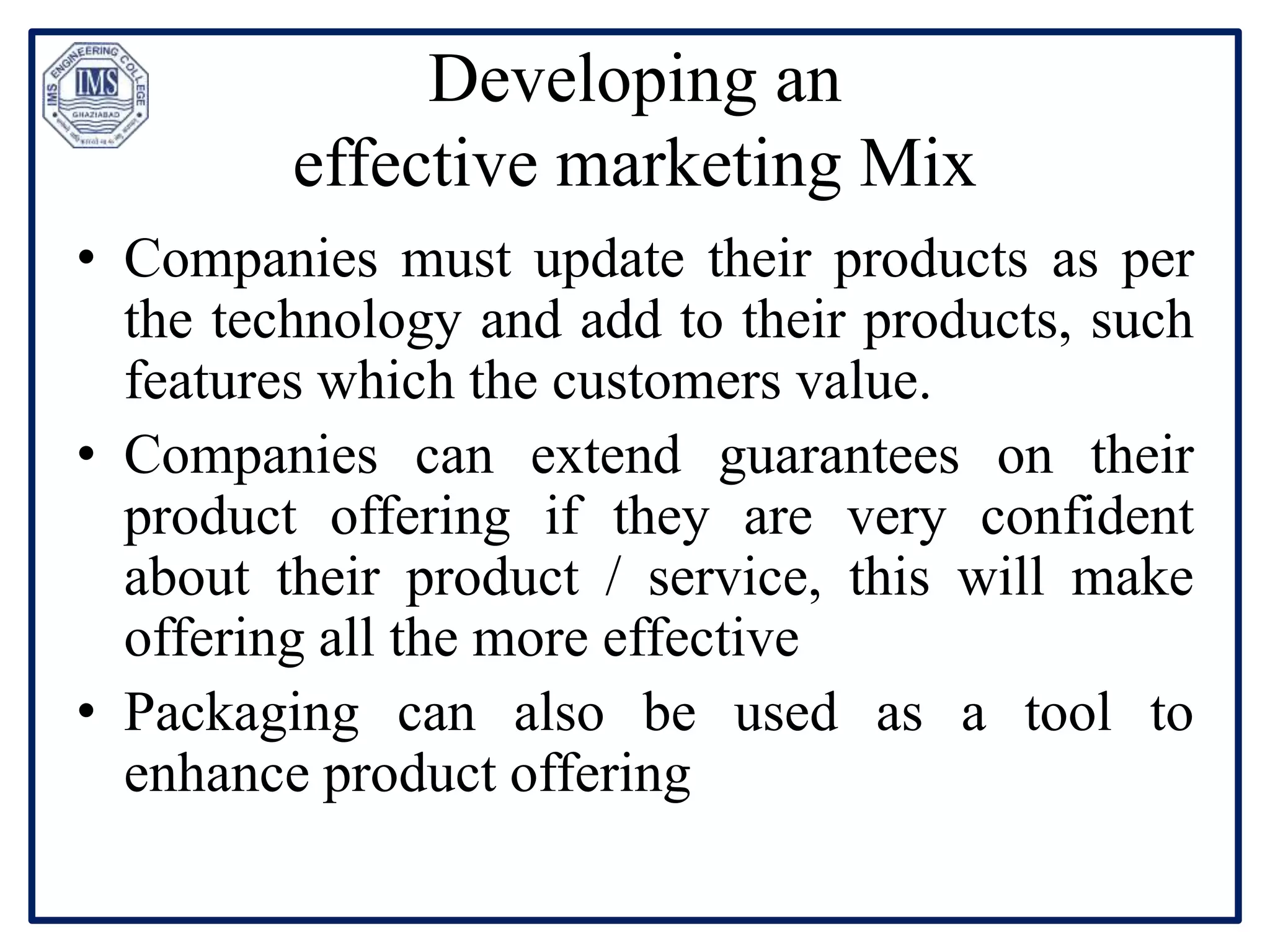 Introduction and Development of Marketing Mix | PPT