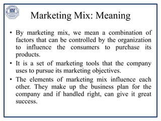 Introduction and Development of Marketing Mix | PPT