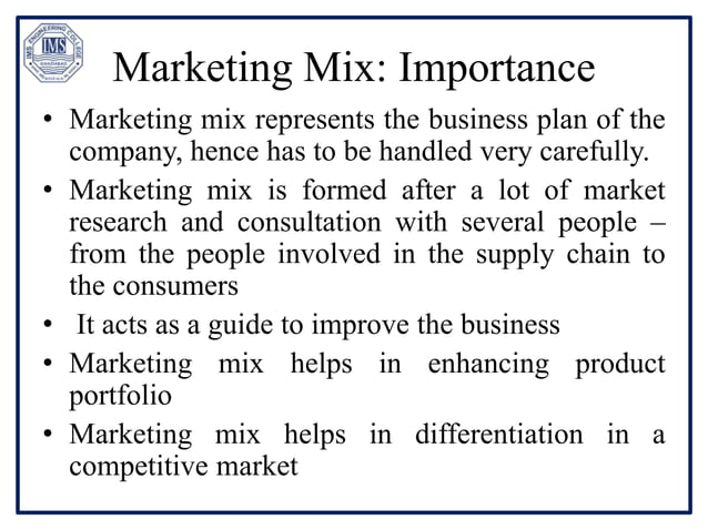 Introduction and Development of Marketing Mix | PPT