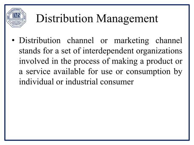 Distribution Management | PPT
