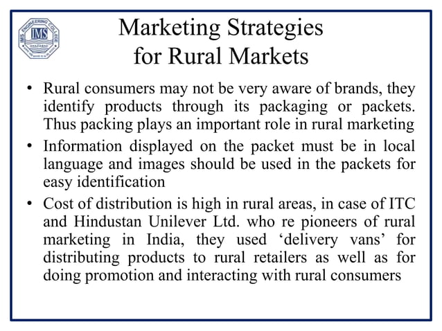 Rural Marketing in India | PPTX | Agriculture | Industries